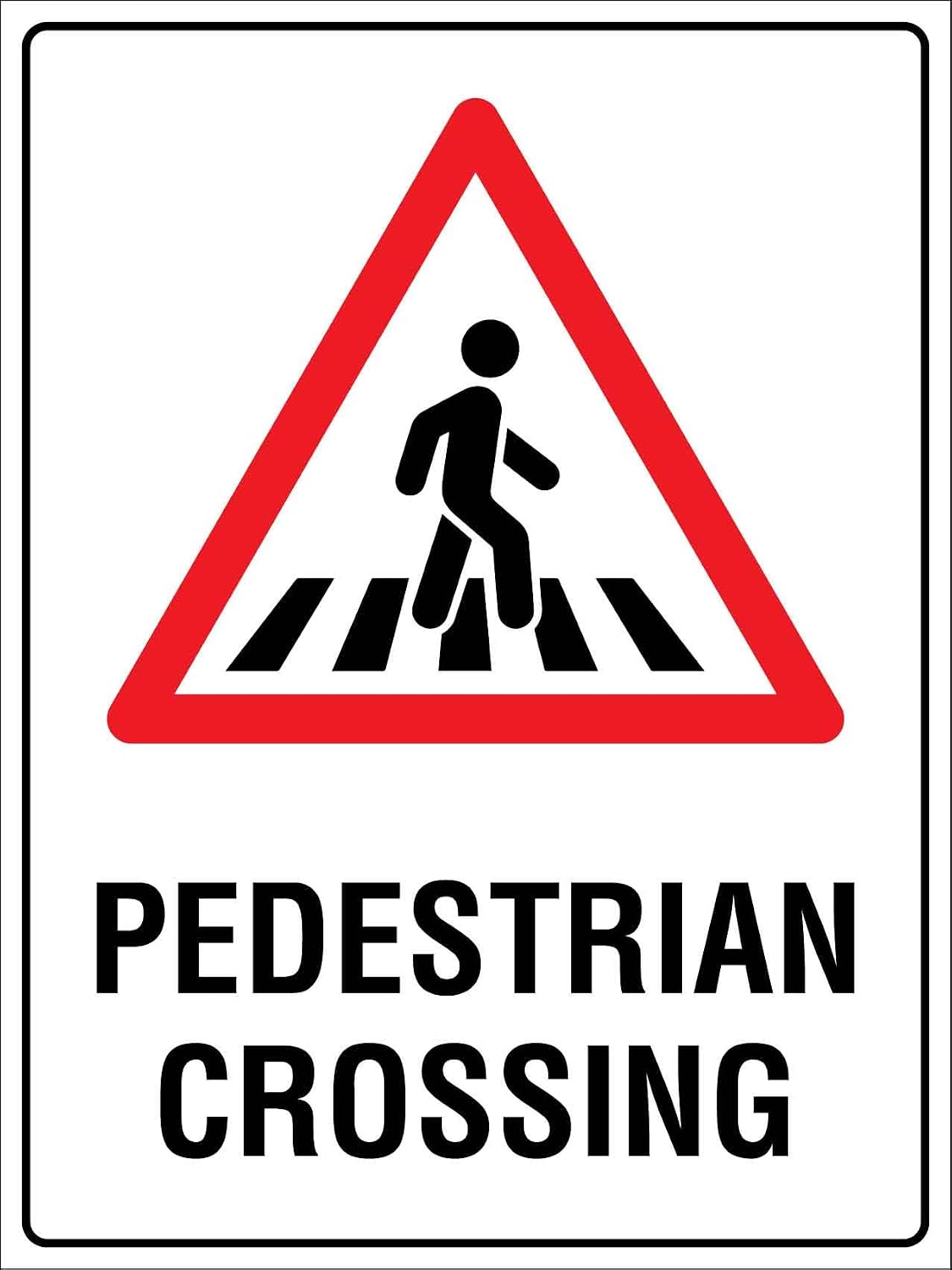 Amazon.com : Pedestrian Crossing Road 12 X 16 Inch Metal Tin Sign ...