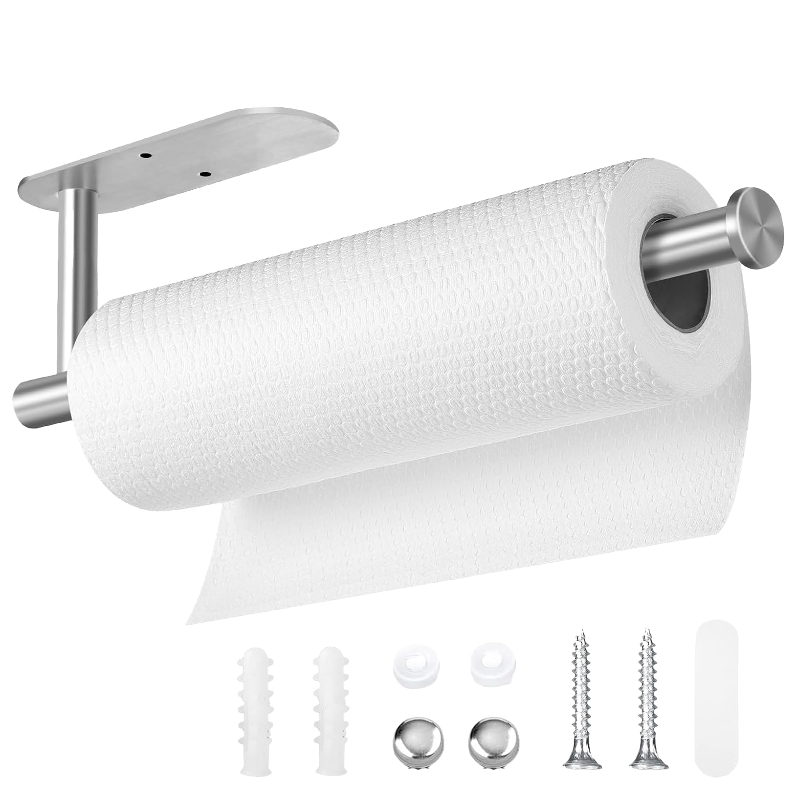 Self Adhesive or Drilling Paper Towel Holder Under Cabinet,Paper Towel ...