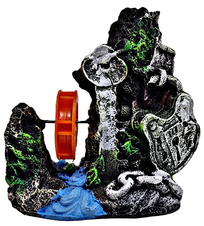 Resin Aquarium Antique Wheel Lock : Amazon.in: Pet Supplies