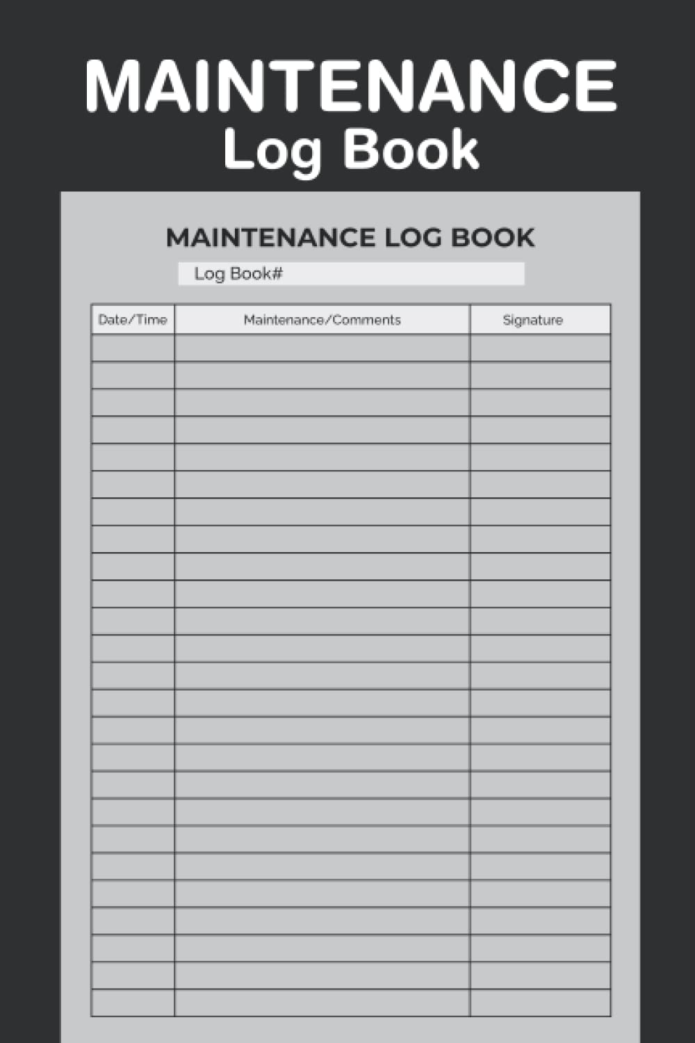 Maintenance Log Book: Repairs & Maintenance Record Book for Office ...