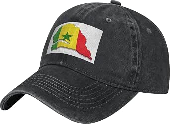 YQxwJL Senegal Flag Map Print Unisex Adjustable Baseball Cap for Men ...