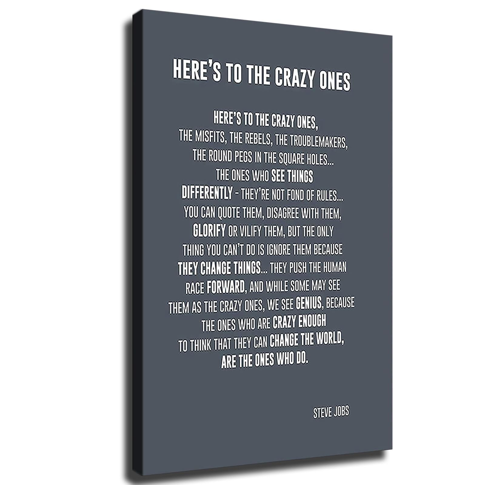 Amazon.com: Steve Jobs Quotes-Here's To The Crazy Ones, The Misfits ...