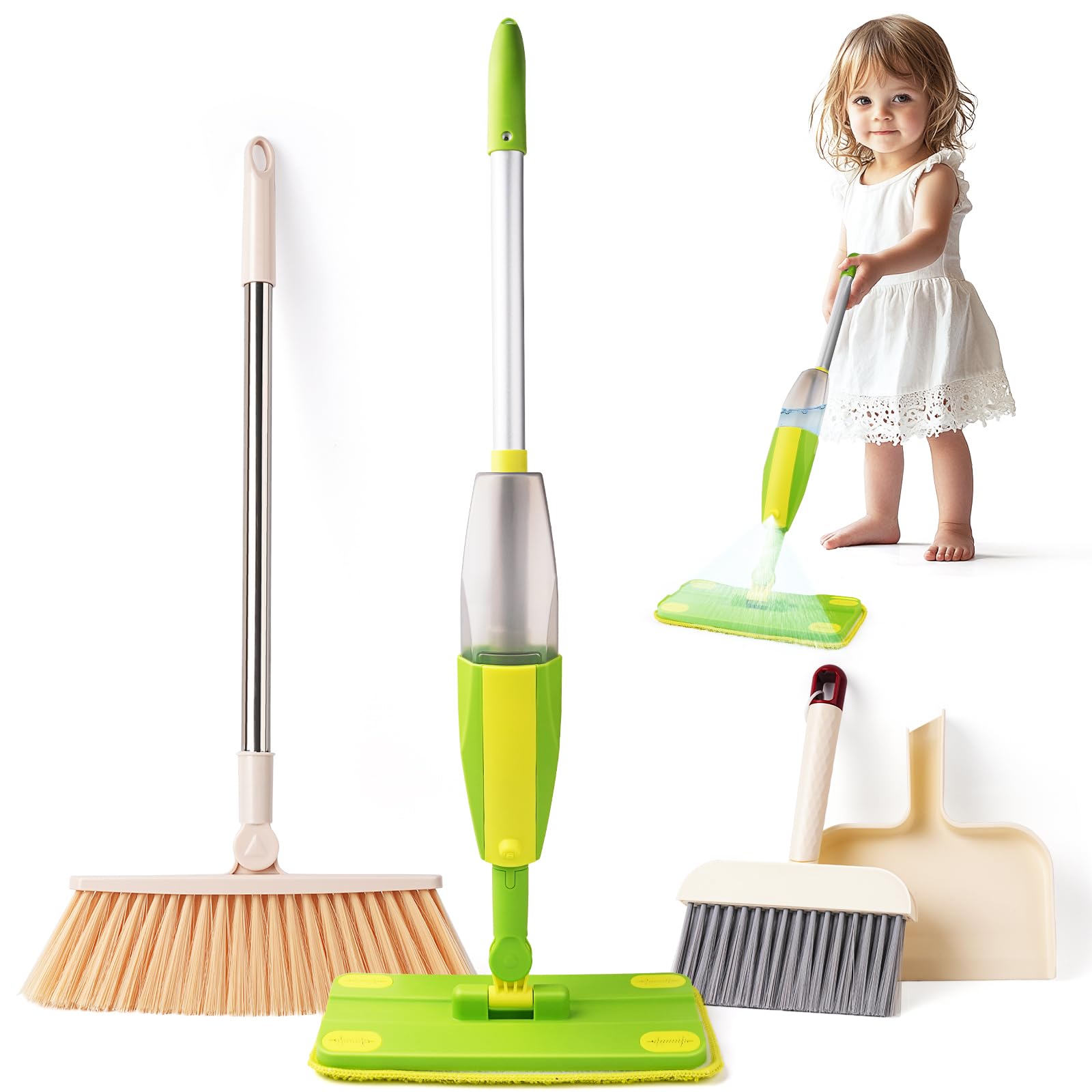 Snapklik.com : Kids Cleaning Toy Set,Spray Mop Montessori Toys Pretend ...