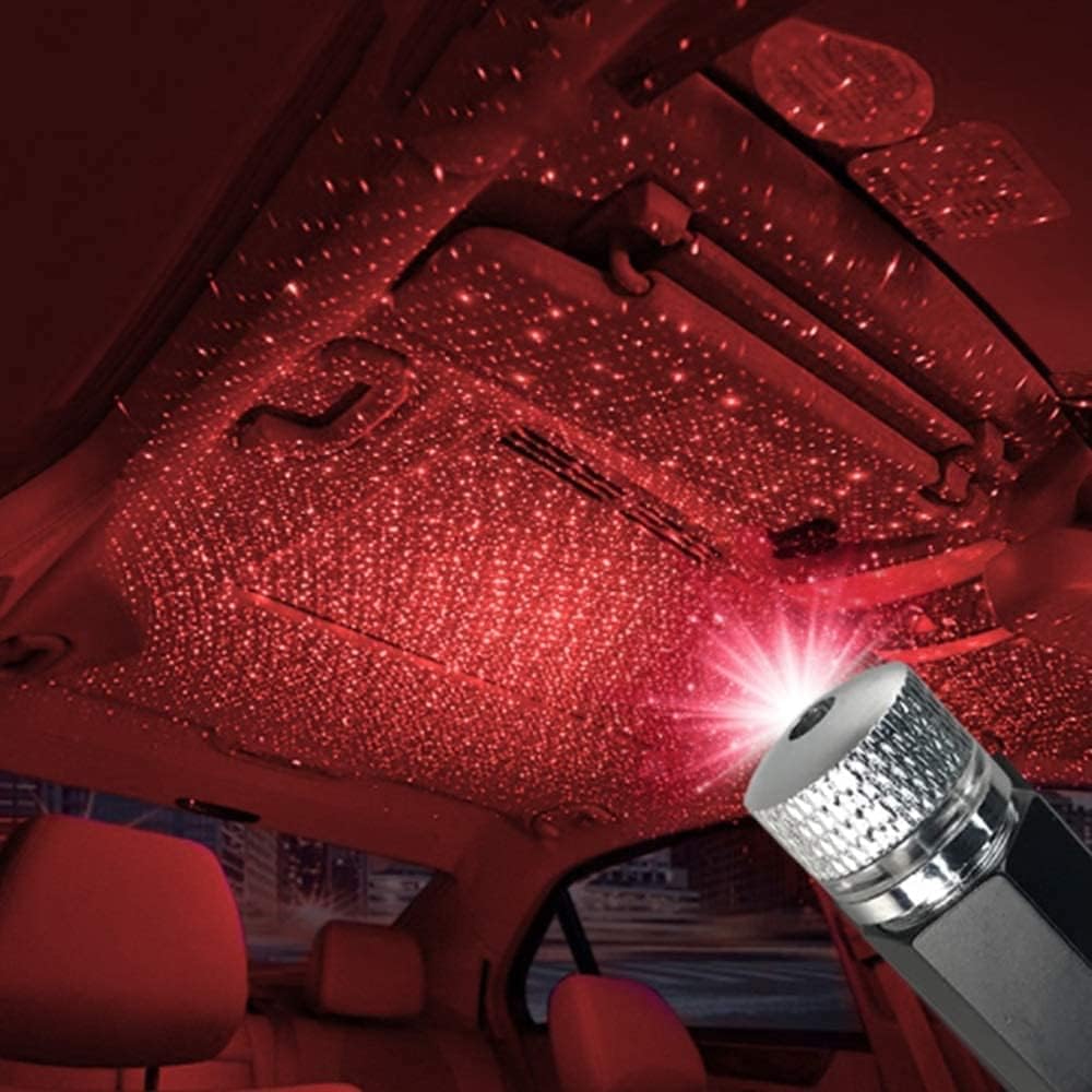 HULIN USB Star Projector Night Light, Car LED Atmosphere Lights ...