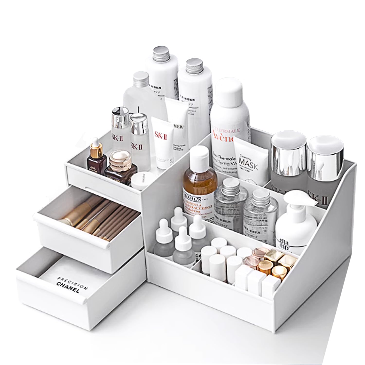 Clarity Cosmetic Organizer Makeup Organiser Storage Box Jewelry Tissue ...