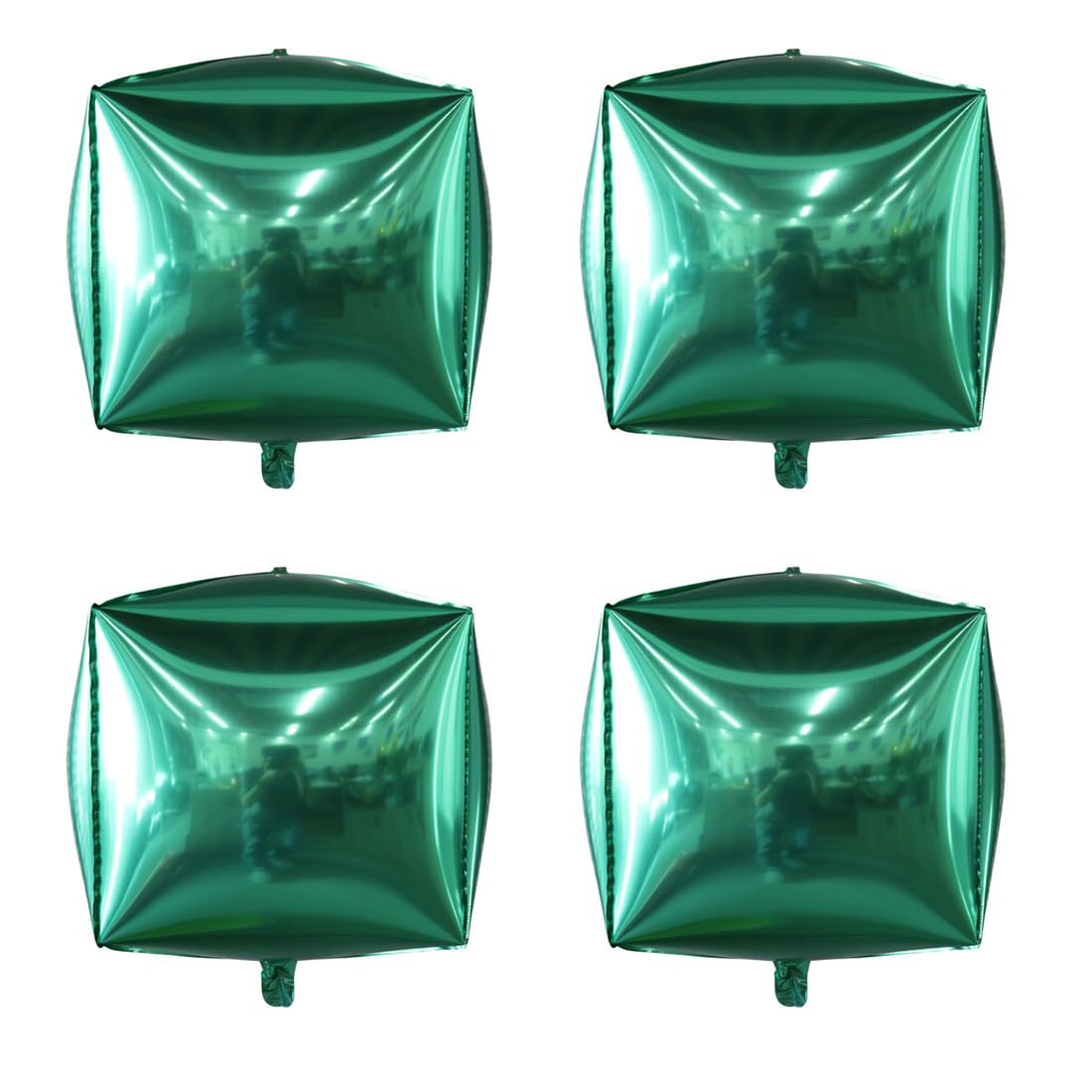 Green Cube Balloon 4 Pieces 24 Inch 4d Square Balloon Pack 55 88cm