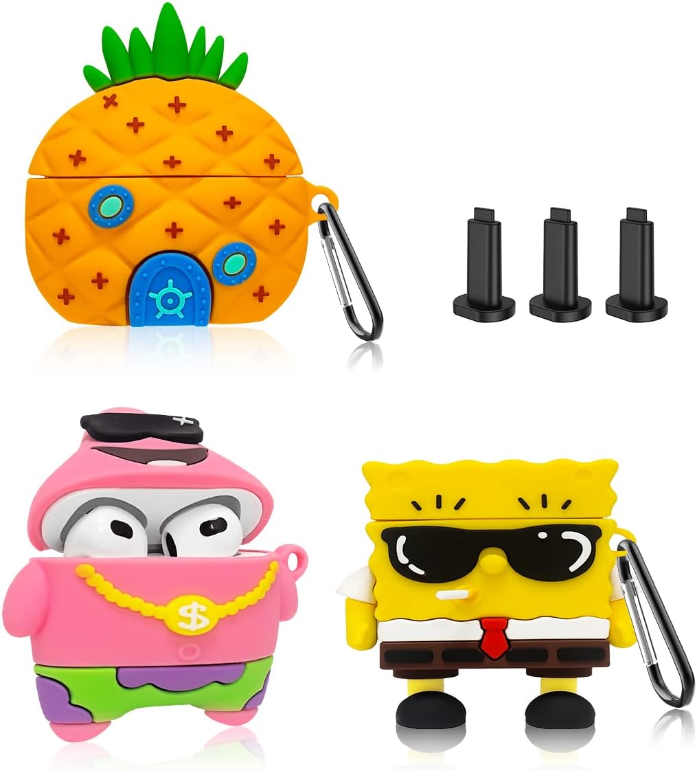 Amazon.com: [3 Pack] Funny AirPods 3rd Generation Case, 3D Cartoon ...