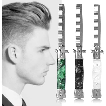Amazon.com : Switchblade Comb, Man's Spring Pocket Oil Hair Comb ...