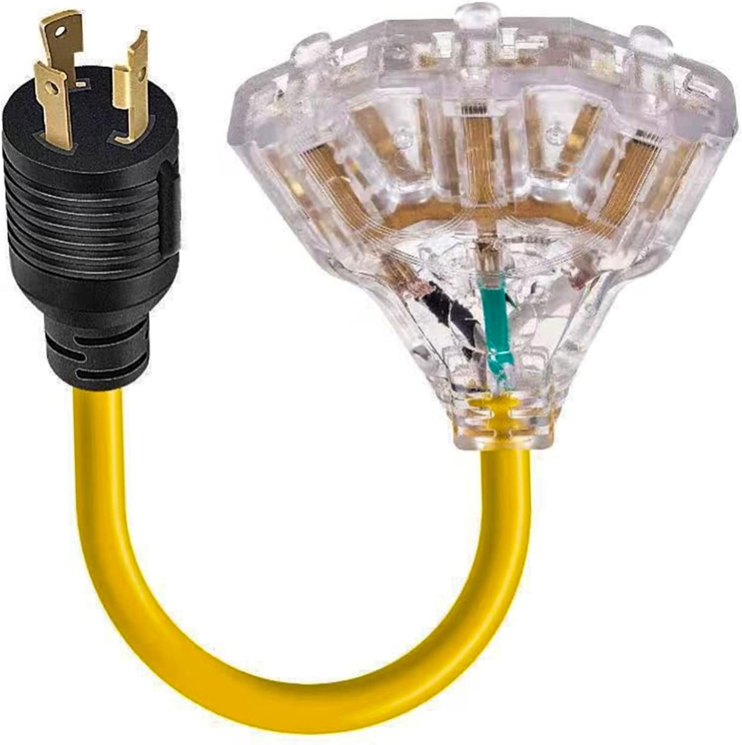 Amazon.com: Bcsgj 3 Prong 30 Amp to 110 Adapter Generator Power Cord ...