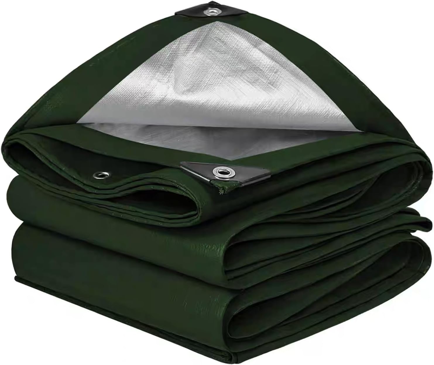 Tarpaulin 3m x 3m/10ft x10ft Waterproof Tarps Heavy Duty 125GSM - Green ...