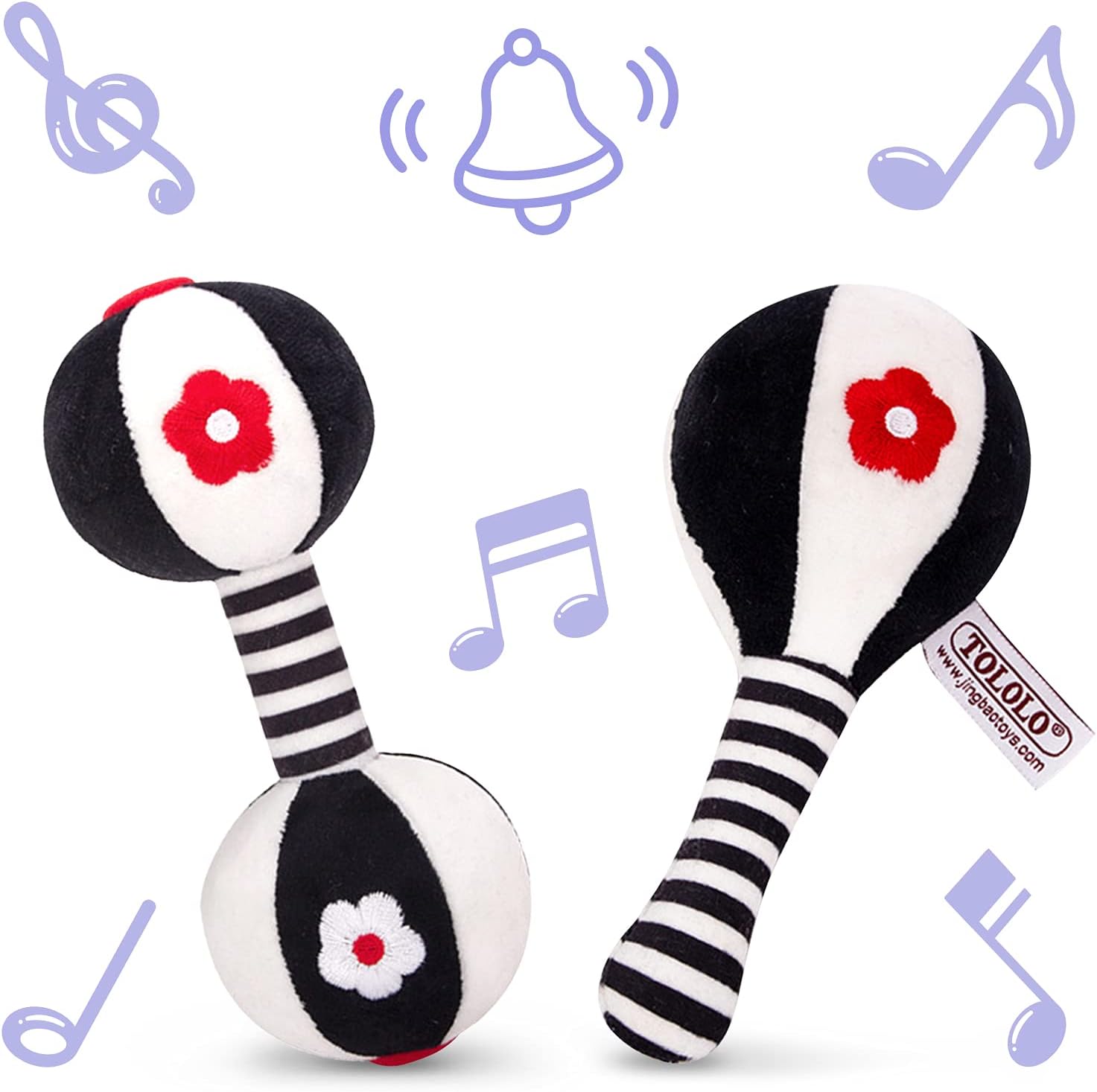 Amazon.com: HAHA Baby Teething Rattle Toys, Infant Girl Boy Learning ...