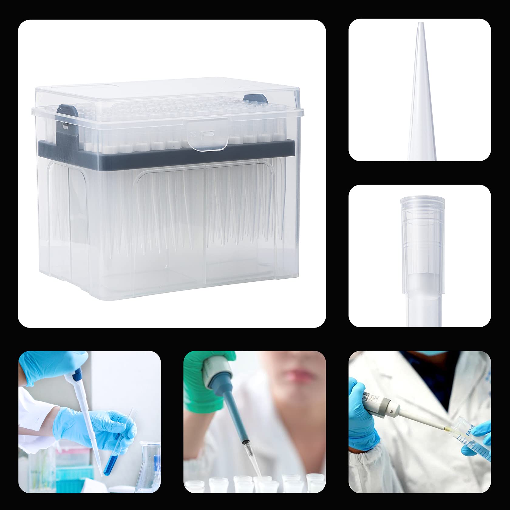 Snapklik.com : FOUR ES SCIENTIFIC 1000ul Filtering Pipette Tips 1ml ...