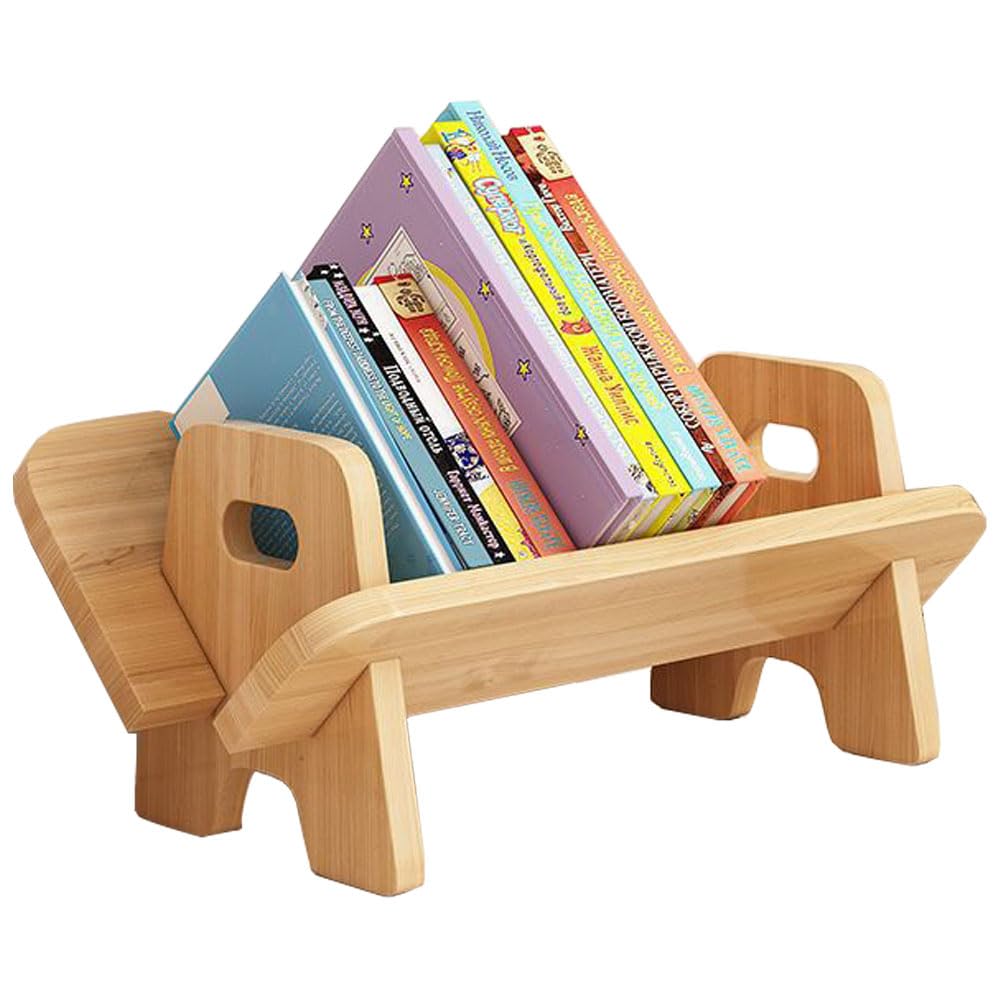NUODWELL Wood Children Bookcase, Desktop Kids Bookshelf Storage Display ...