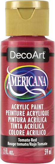 Amazon.com: DecoArt Americana Acrylic Paint, 2-Ounce, Tomato Red