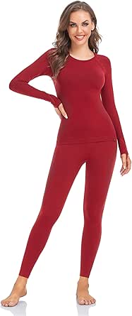BENEUNDER Thermal Underwear for Women Long Johns with Fleece Lined Base ...