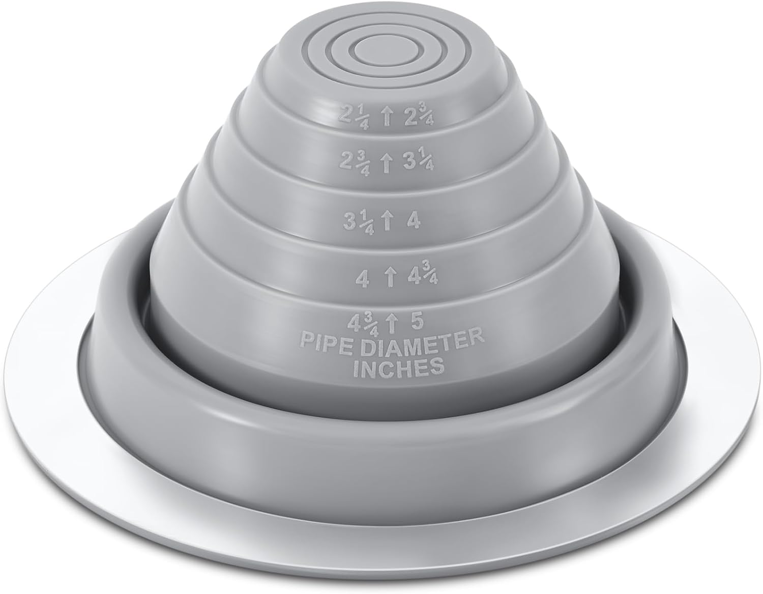 Nuanchu #3 Pipe Od 1/4"-5" Flexible Roof Jack Pipe Boot Pipe Flashing ...