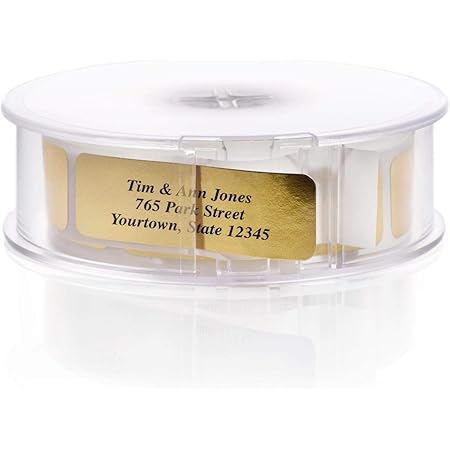 Amazon.com : Shiny Gold Foil Rolled Address Labels Without Elegant ...