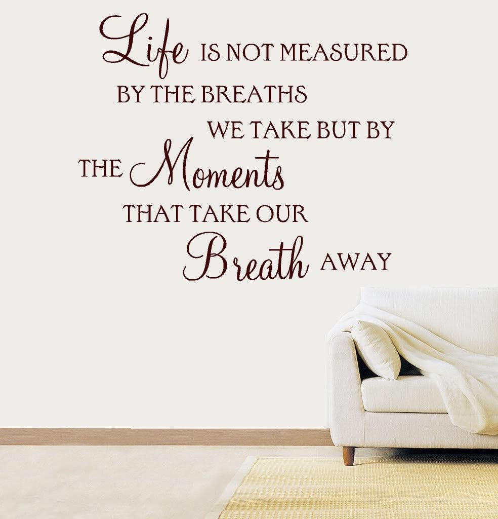 LightningSigns Life is Not Measured Quote Vinyl Wall Art Sticker Decal ...