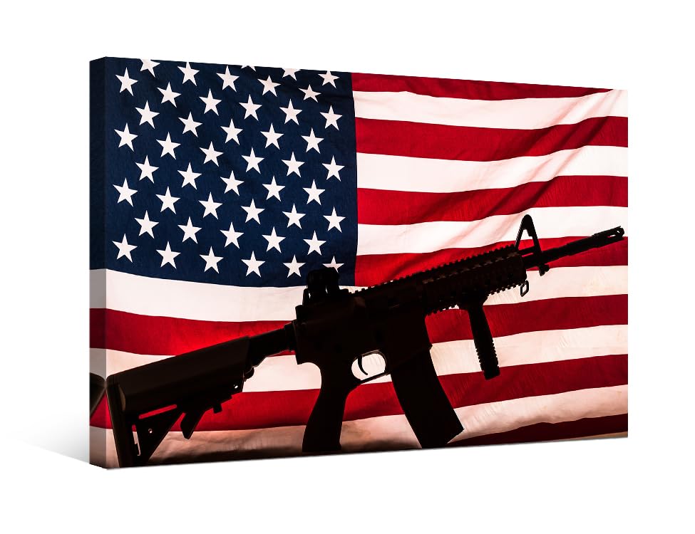 American Flag Ar 15 Wall Display Patriotic AM 15 Build Kit: Receiver