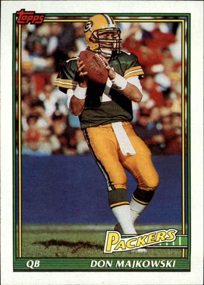 Amazon.com: 1991 Topps Football #442 Don Majkowski Green Bay Packers ...