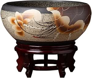 Plant Pots Carved High Temperature Ceramic Flower Pot Bottomless Hole ...