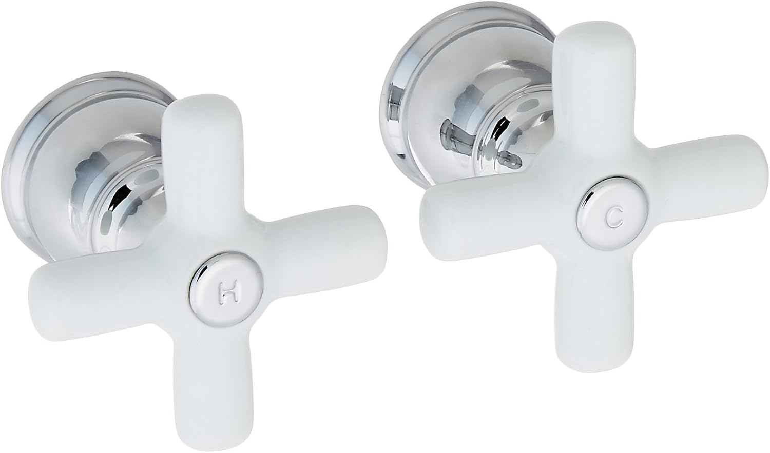 Peerless RP41678 Single Metal Cross Handle Kit with Button and Screw ...