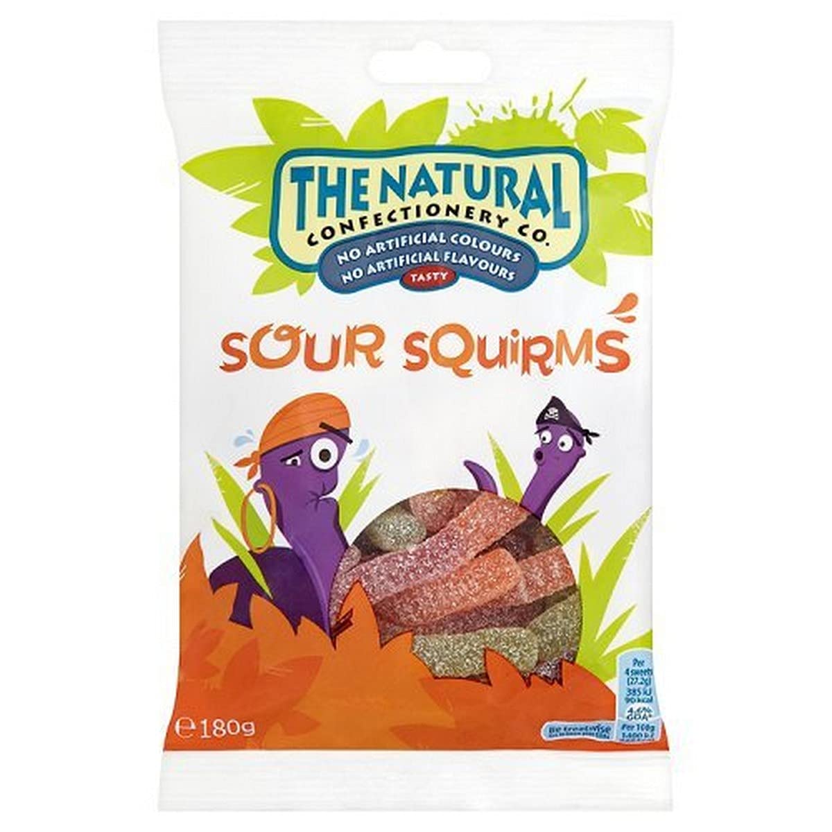 Amazon.com : The Natural Confectionery Company Sour Squirms Bag 180 G ...
