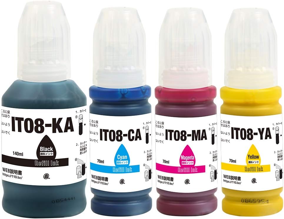 Amazon.co.jp: IT08 (KA/Black) + IT08 (CA/MA/YA) [4 Color Set (Increased ...