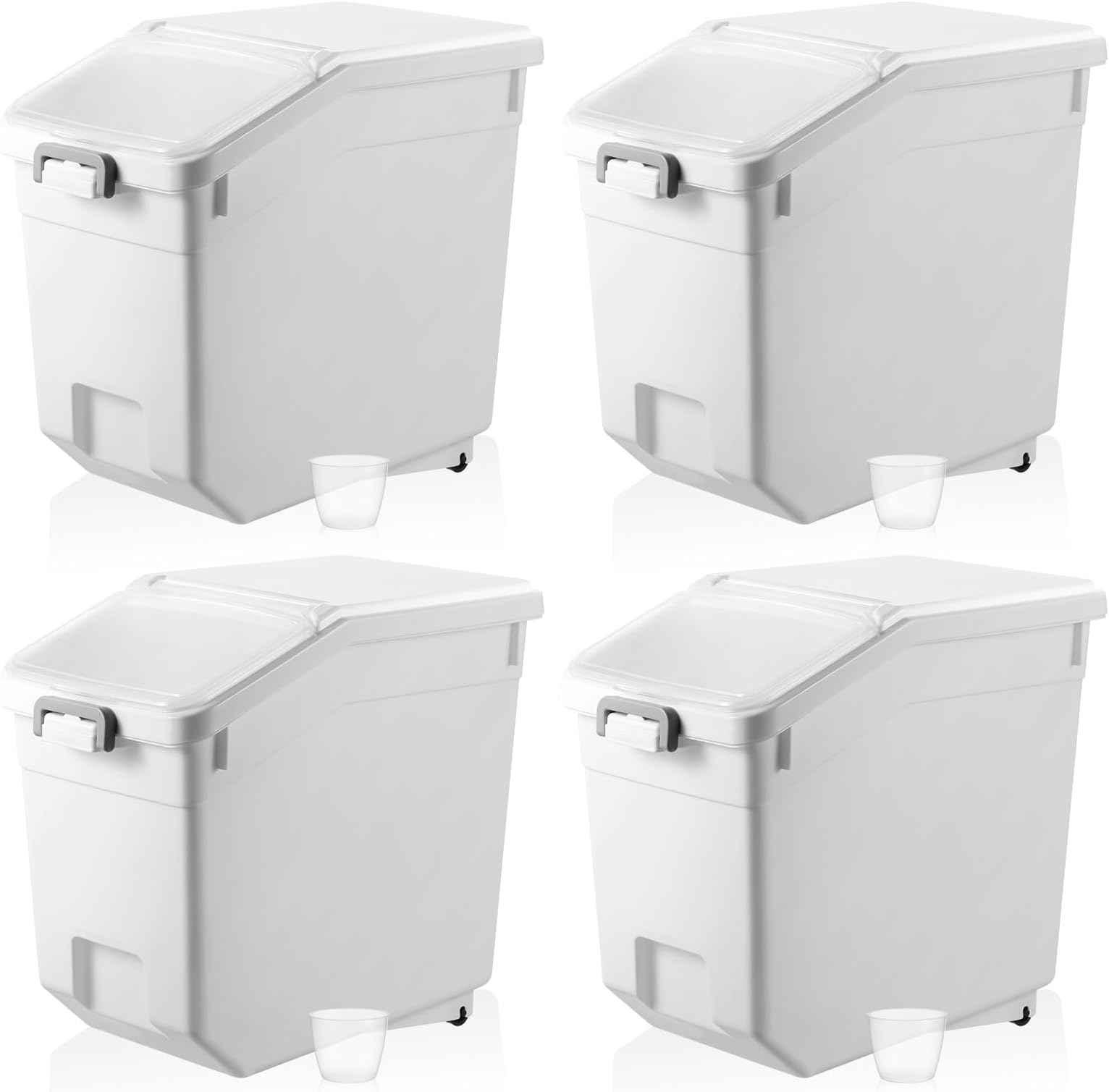 Amazon.com: Sunnyray 4 Pack Rice Food Storage Container, 38.5 lb ...