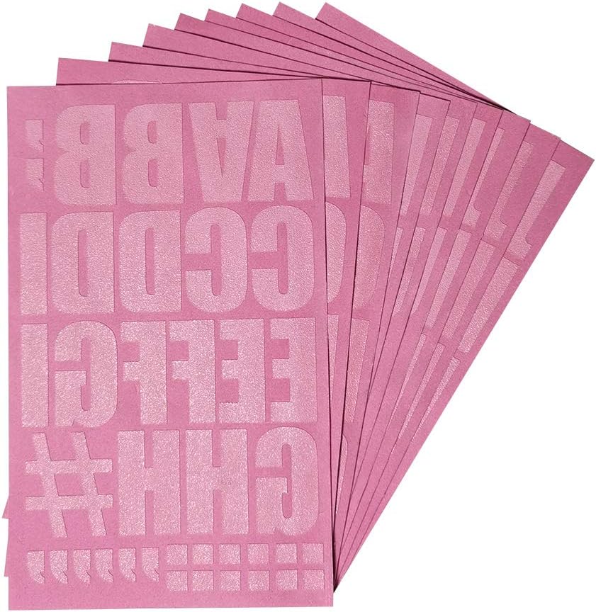 Amazon.com: Magfok Iron on Transfer 2 Inch Pink Flock Letter, 9 Sheet ...