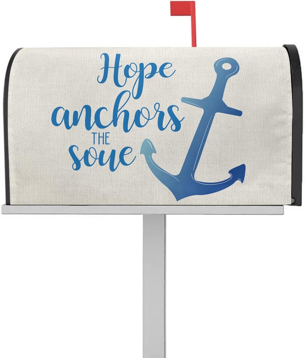 Amazon.com: Mailbox Cover Nautical Blue Retro Anchor Vintage Linen ...