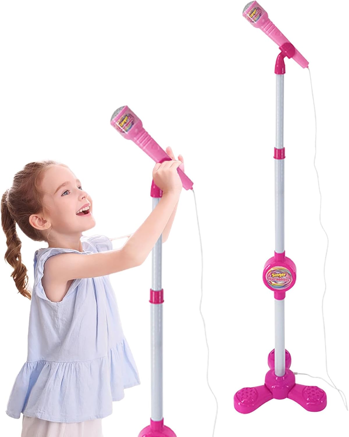 Amazon.com: Stand Up Microphone - Colorful Toy with Adjustable Stand ...