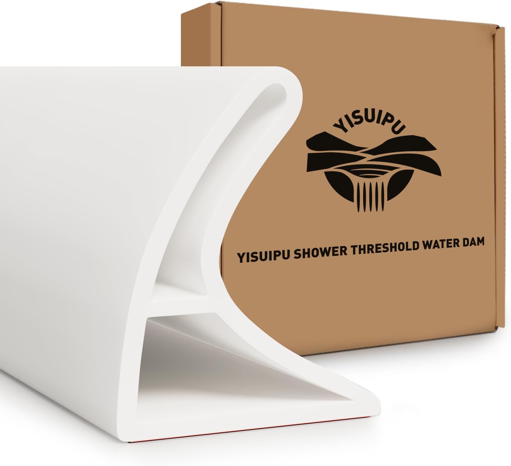 KRUI Collapsible Shower Threshold Water Dam, 39 In, Self Adhesive ...