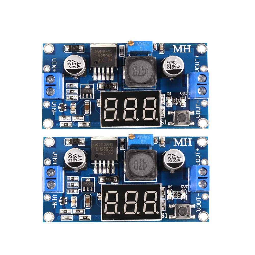 Amazon.com: 2 Pcs LM2596s DC Buck Converter, MELIFE Adjustable DC to DC ...