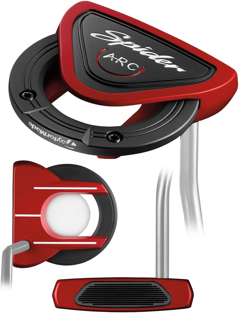 Amazon.com : TaylorMade Spider Arc Red Putter, Single Bend, 35 Inches ...