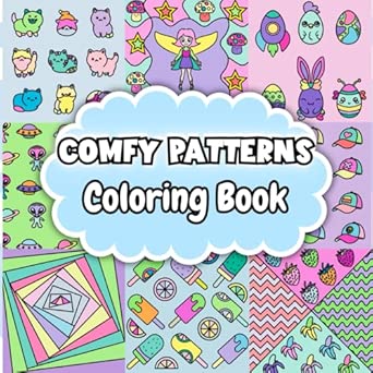 Comfy Patterns Coloring Book: Relaxing Coloring featuring 50 Simple ...