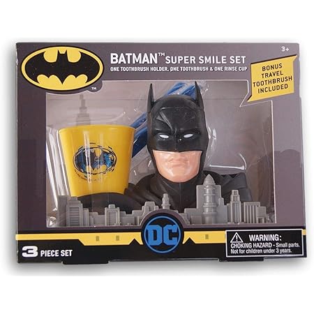 Amazon.com: Batman Super Smile Set - Toothbrush Holder, Toothbrush ...