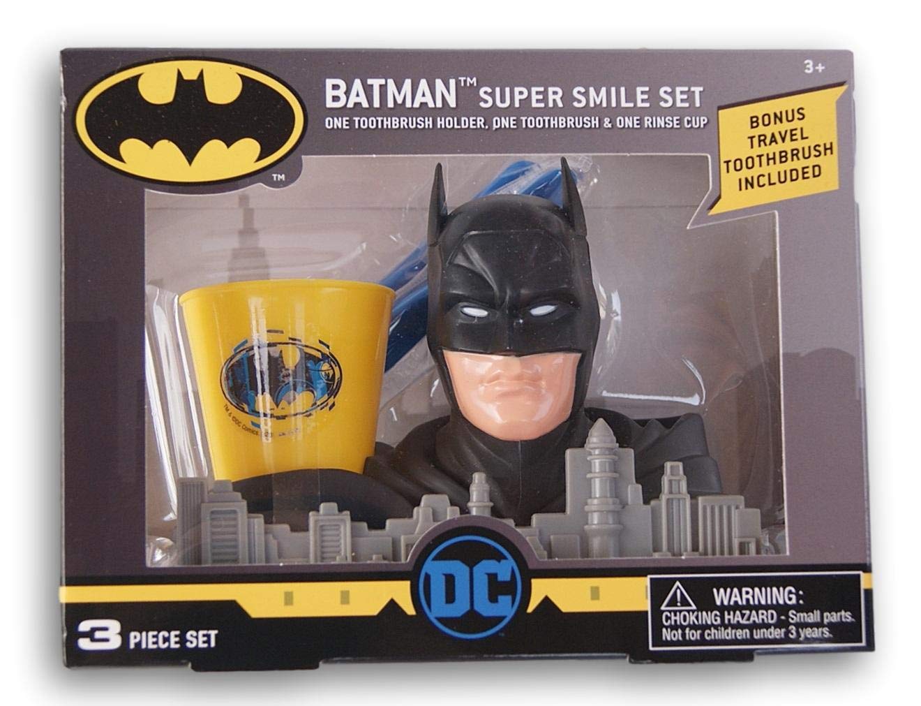 Amazon.com: Batman Super Smile Set - Toothbrush Holder, Toothbrush ...