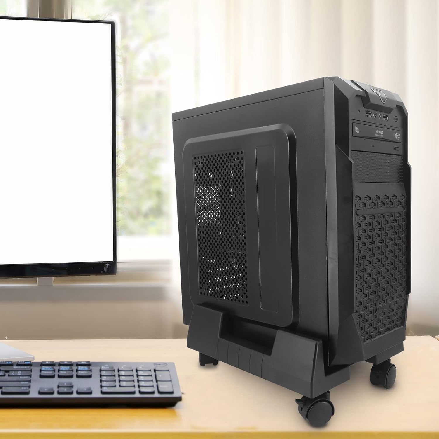 Beowanzk Computer Tower Stand,Adjustable PC Tower Stand Holder with ...