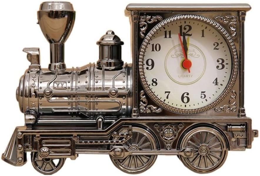 Amazon.com: zaoalife Vintage Train Clock,Retro Desk Clock,Cartoon Train ...
