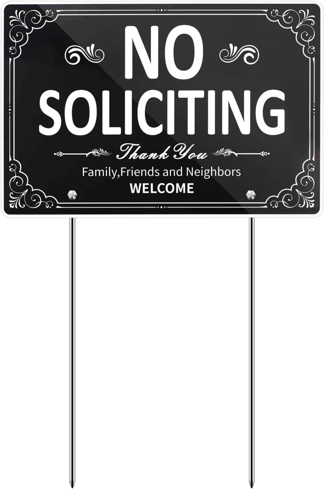Amazon.com: No Soliciting Sign Funny Metal No Soliciting Sign with ...