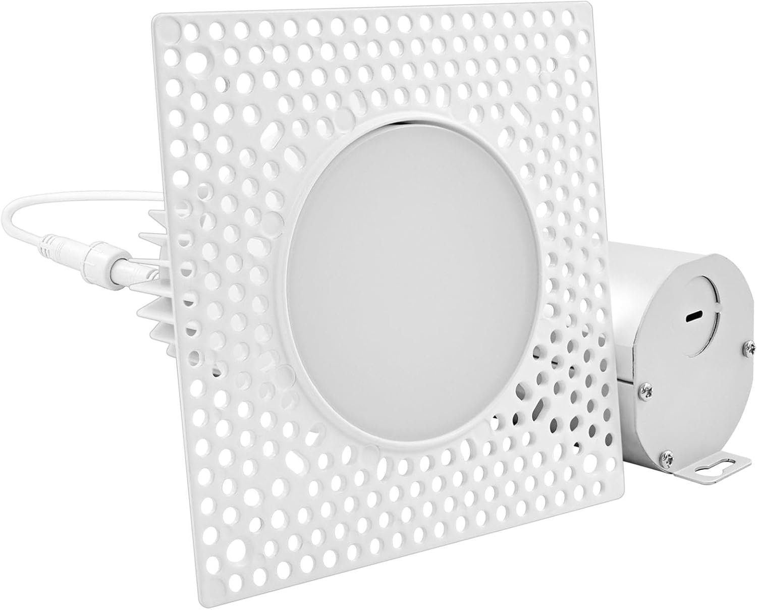 LUXRITE 3 Inch Trimless Recessed LED Light with Junction Box, 15W, 5CCT ...