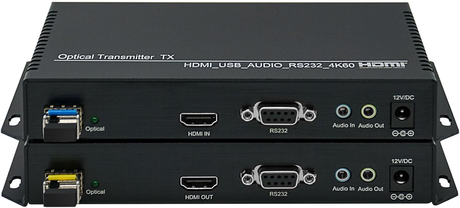 Amazon.com: ORIVISION UHD 4K@60HZ HDMI KVM Extender Over Fiber Optic ...