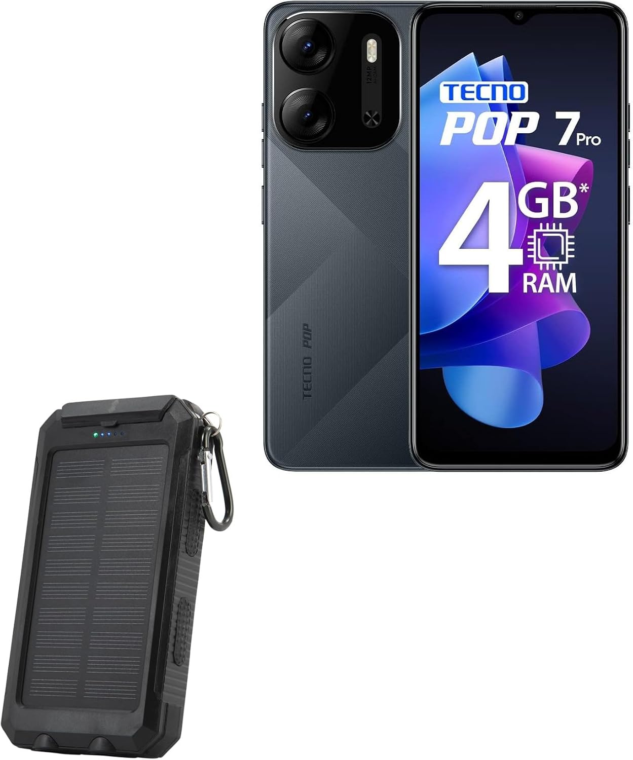 BoxWave Power Bank Compatible with Tecno Pop 7 Pro – Solar Rejuva ...