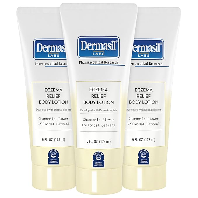 Amazon.com : Dermasil Eczema Relief Body Lotion, 3-Pack – Non-Greasy ...