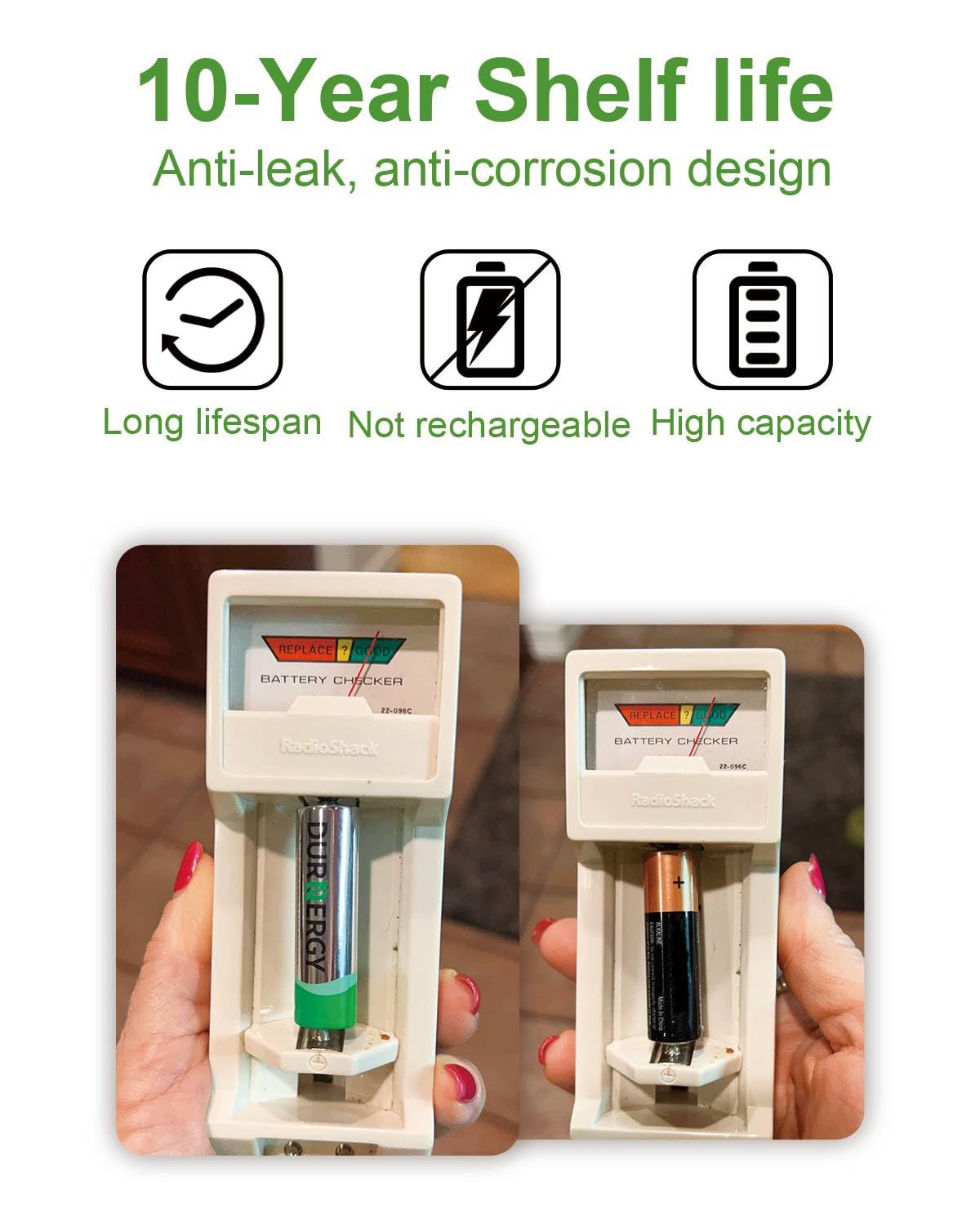 Snapklik.com : DURNERGY AAA Batteries 4 Pack, Rechargeable Triple A ...