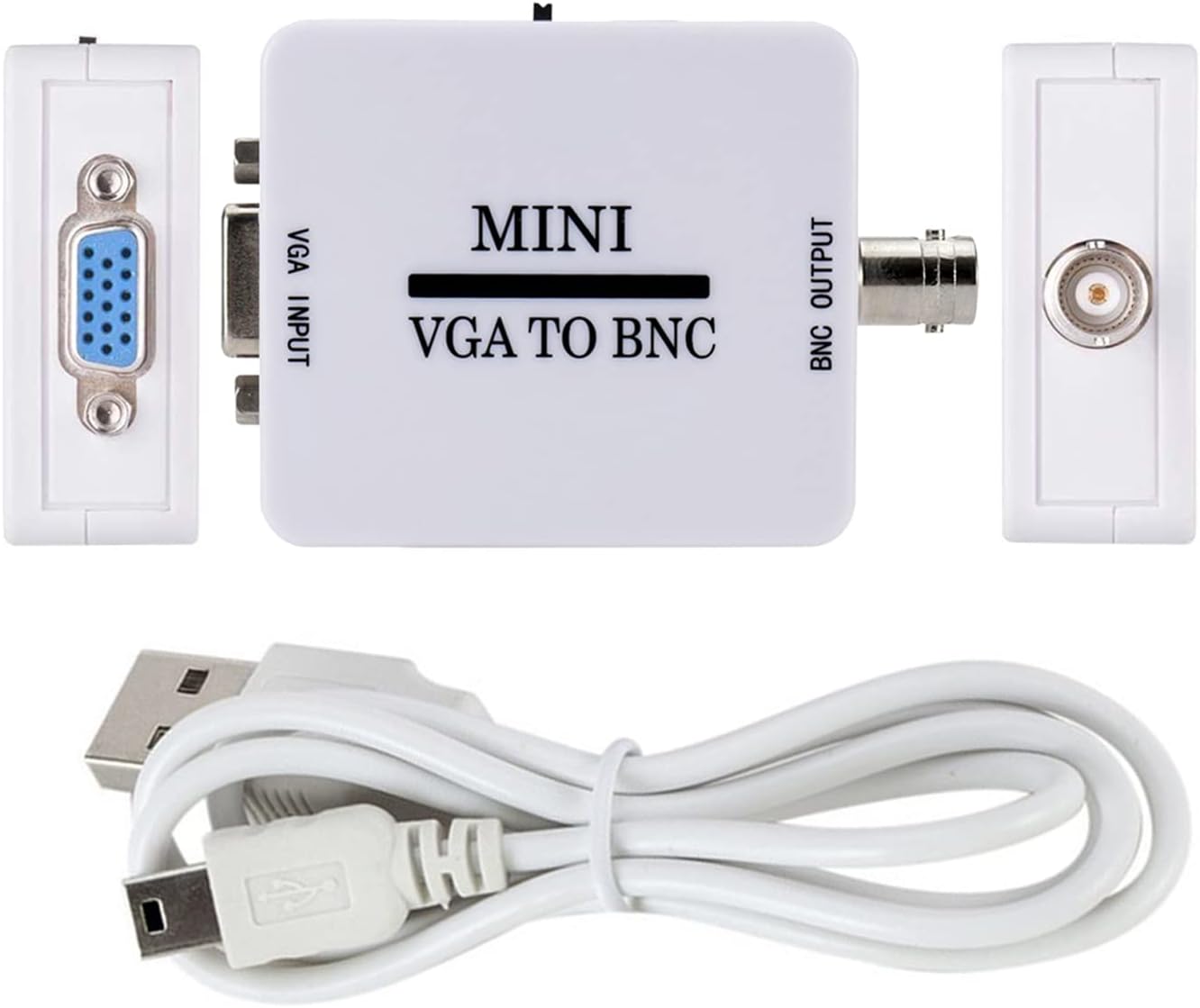 Junbyuhu Mini HD VGA to BNC Video Converter, USB powered Video Adapter ...