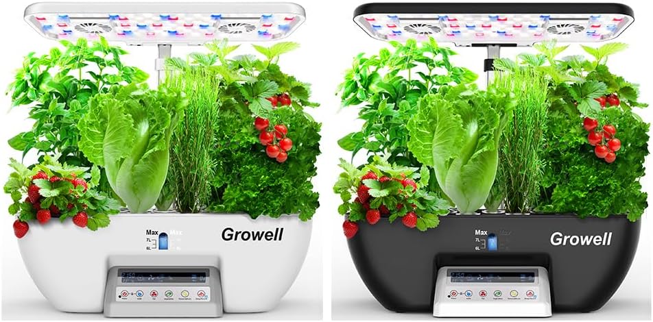 Amazon.com: Growell Hydroponics Growing System Kit, 17 Pods Herb Garden ...