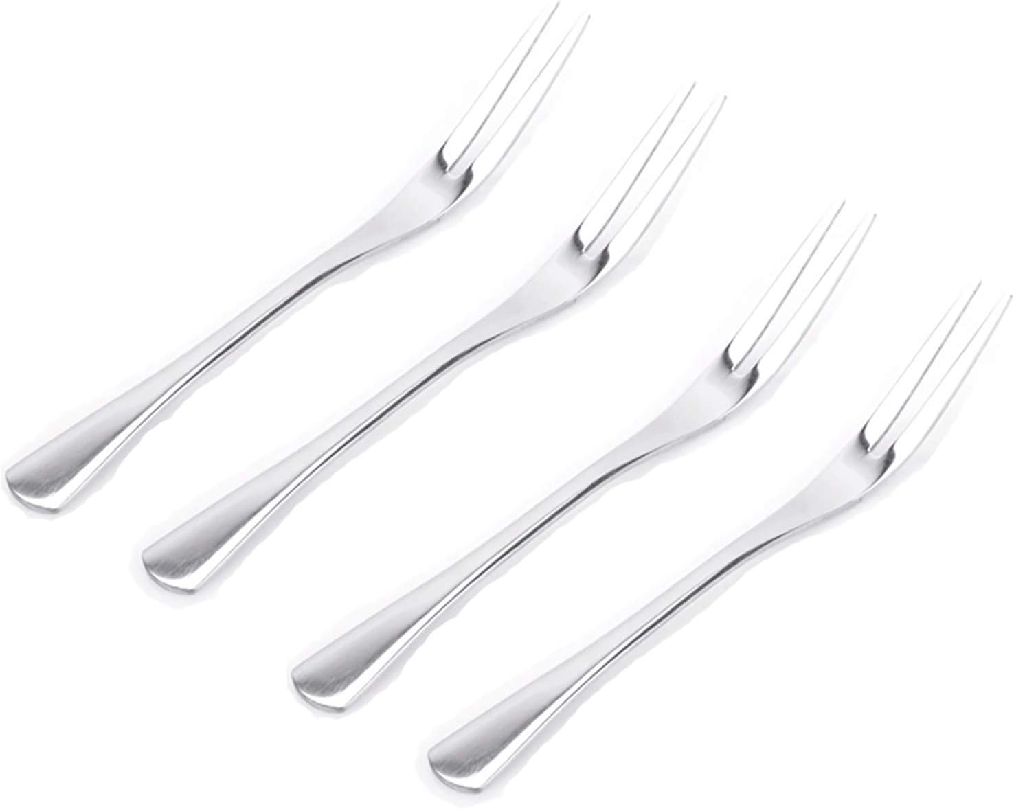 Amazon.com | VANRA 5.1in 4-Piece Salad Forks Set Stainless Steel ...