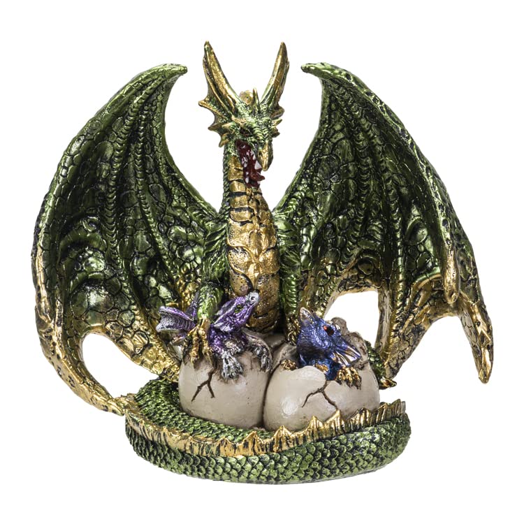 Amazon.com: Pacific Giftware Dragon with Hatchlings Figurine, 6.02-Inch ...